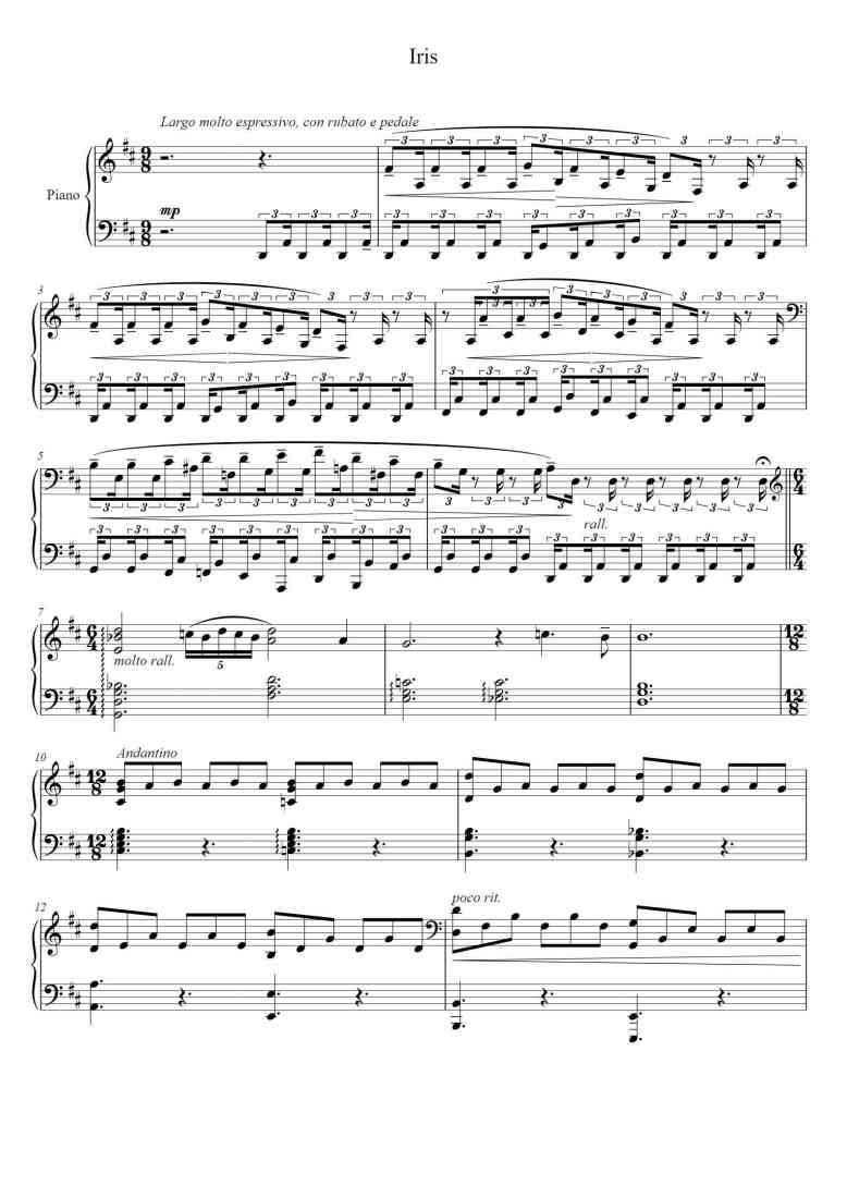 'Iris' - Piano Sheet Music By xxx | TOPiano