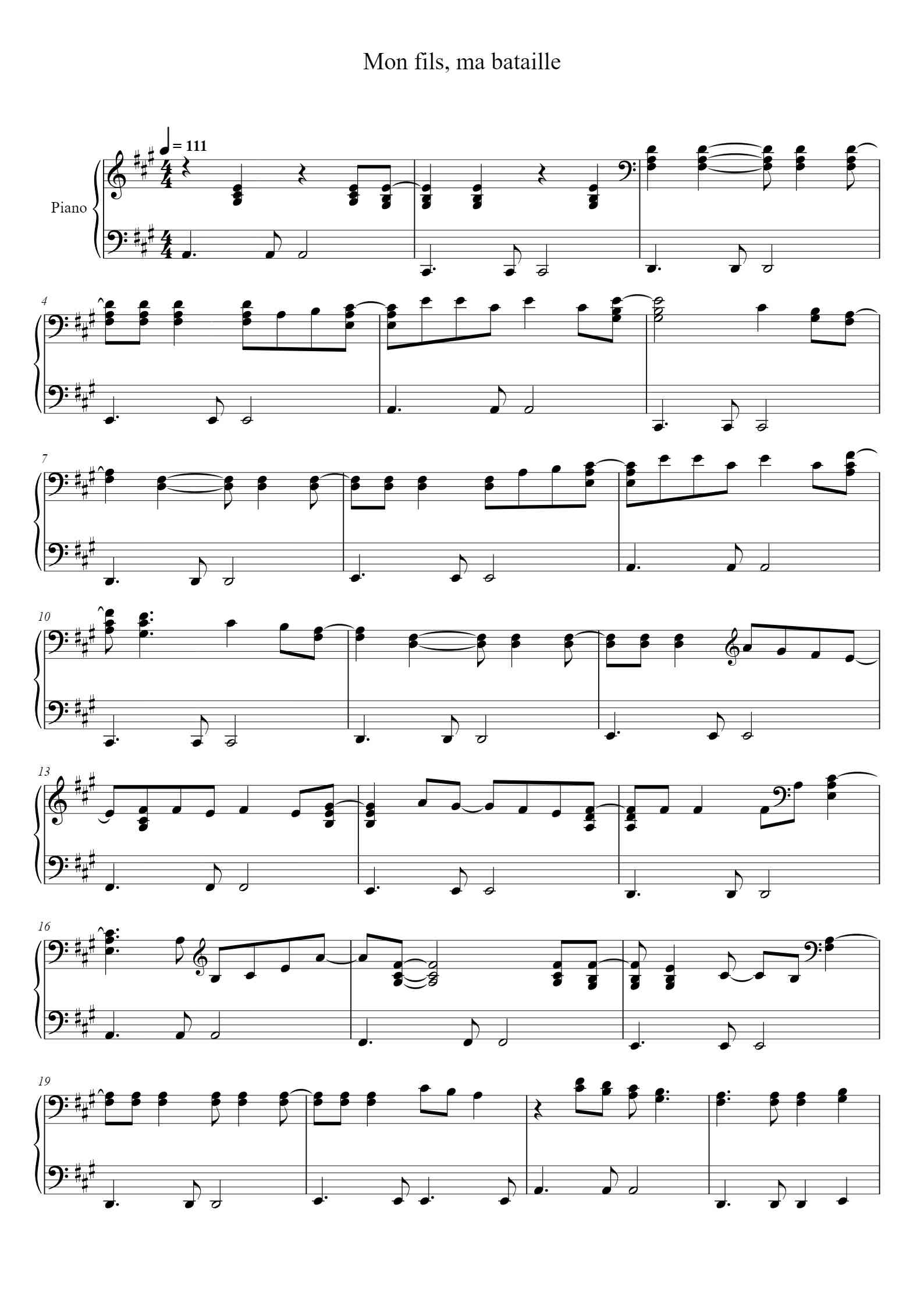 Learning Daniel Balavoine's "Mon fils, ma bataille" Piano Lessons | TOPiano