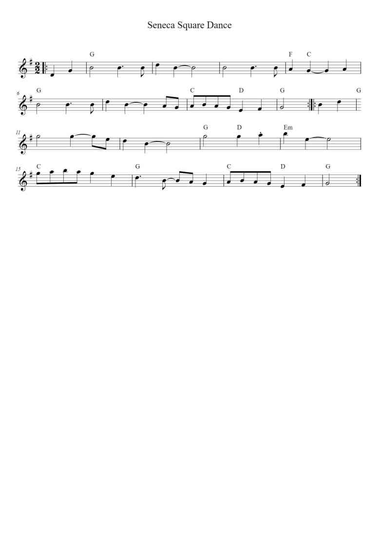 'Seneca Square Dance' - Piano Sheet Music By xxx | TOPiano