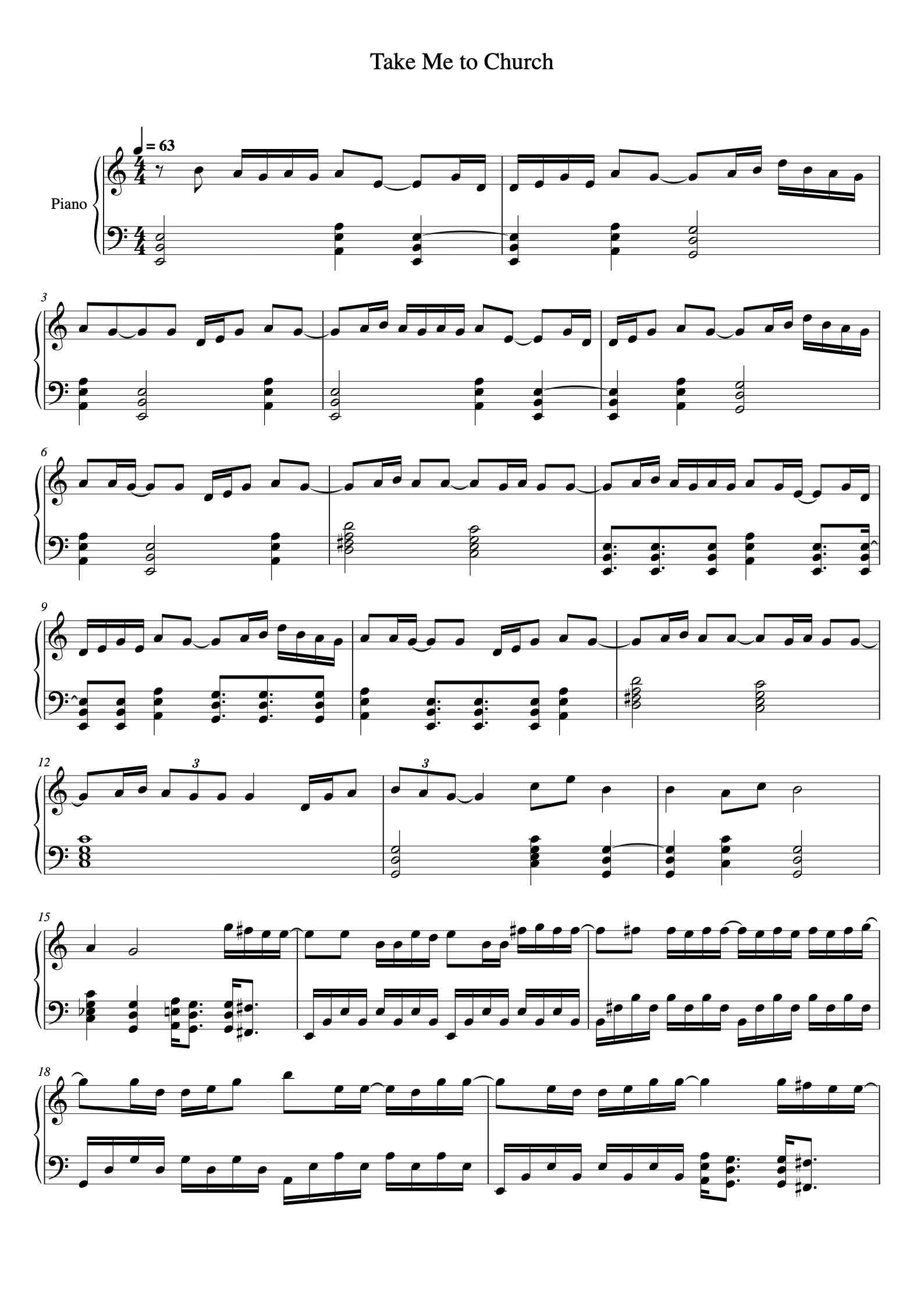 Learning Hozier's "Take Me to Church" Piano Lessons | TOPiano