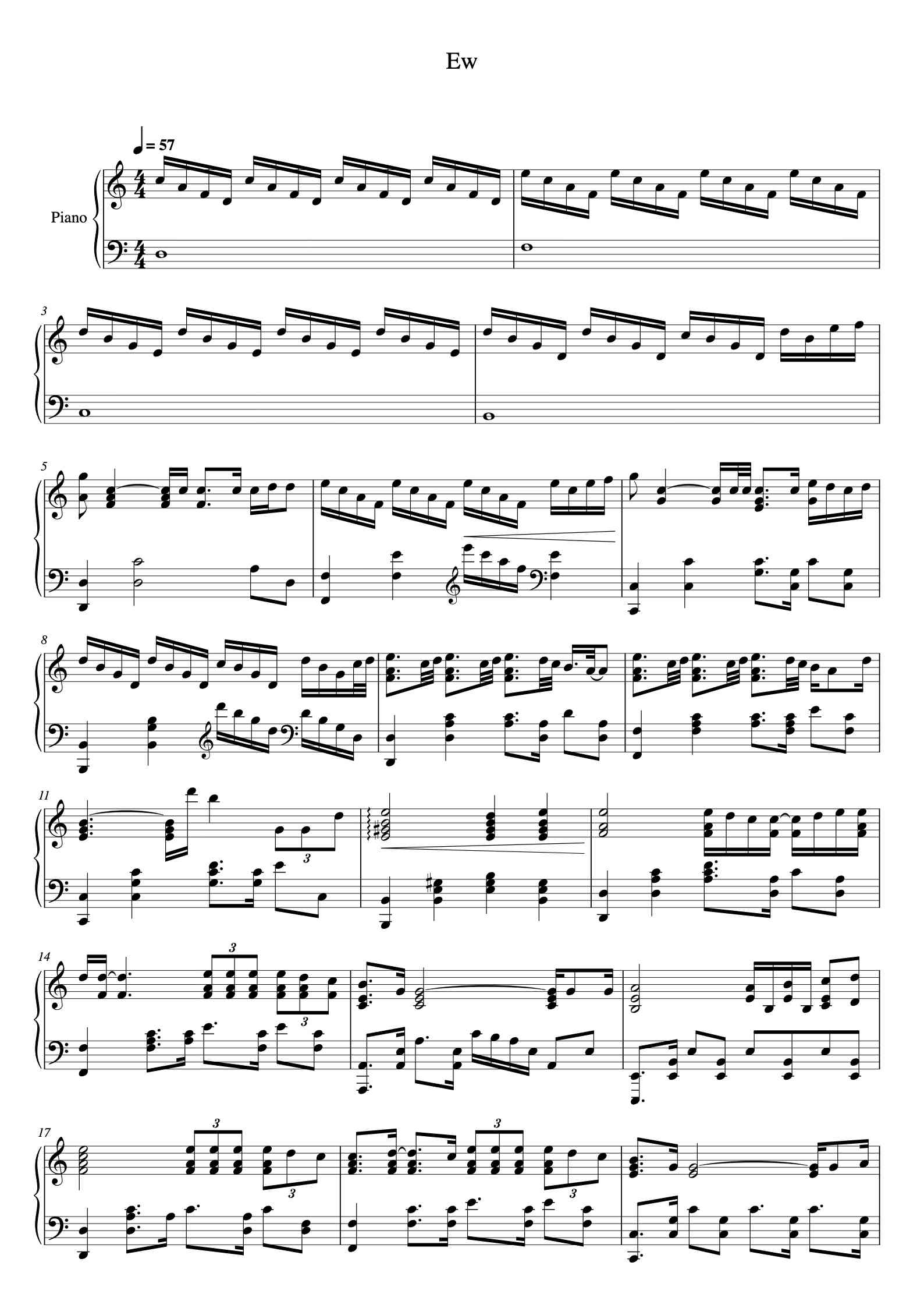 'Ew - Joji' - Piano Sheet Music By Joji/Daniel Tannenbaum/Craig ...