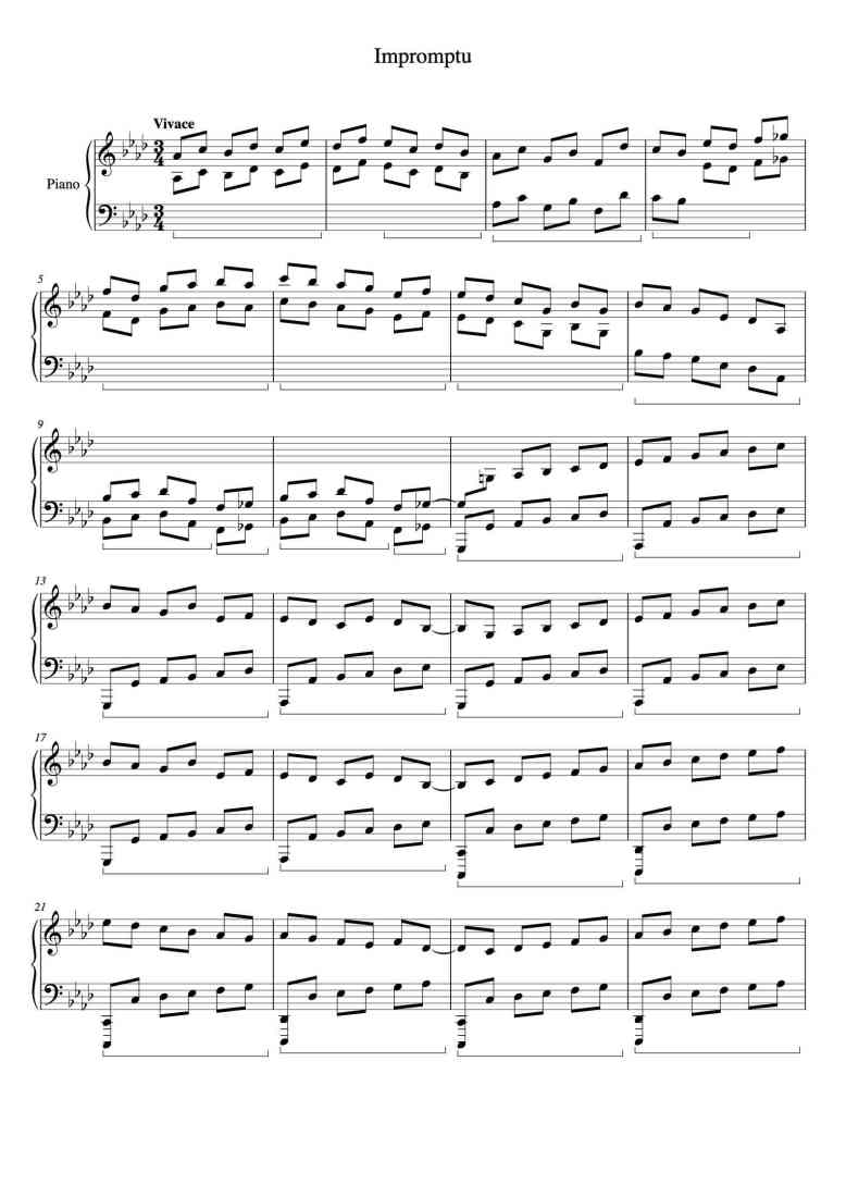 'Impromptu' - Piano Sheet Music By Jayland Mcdaniel | TOPiano