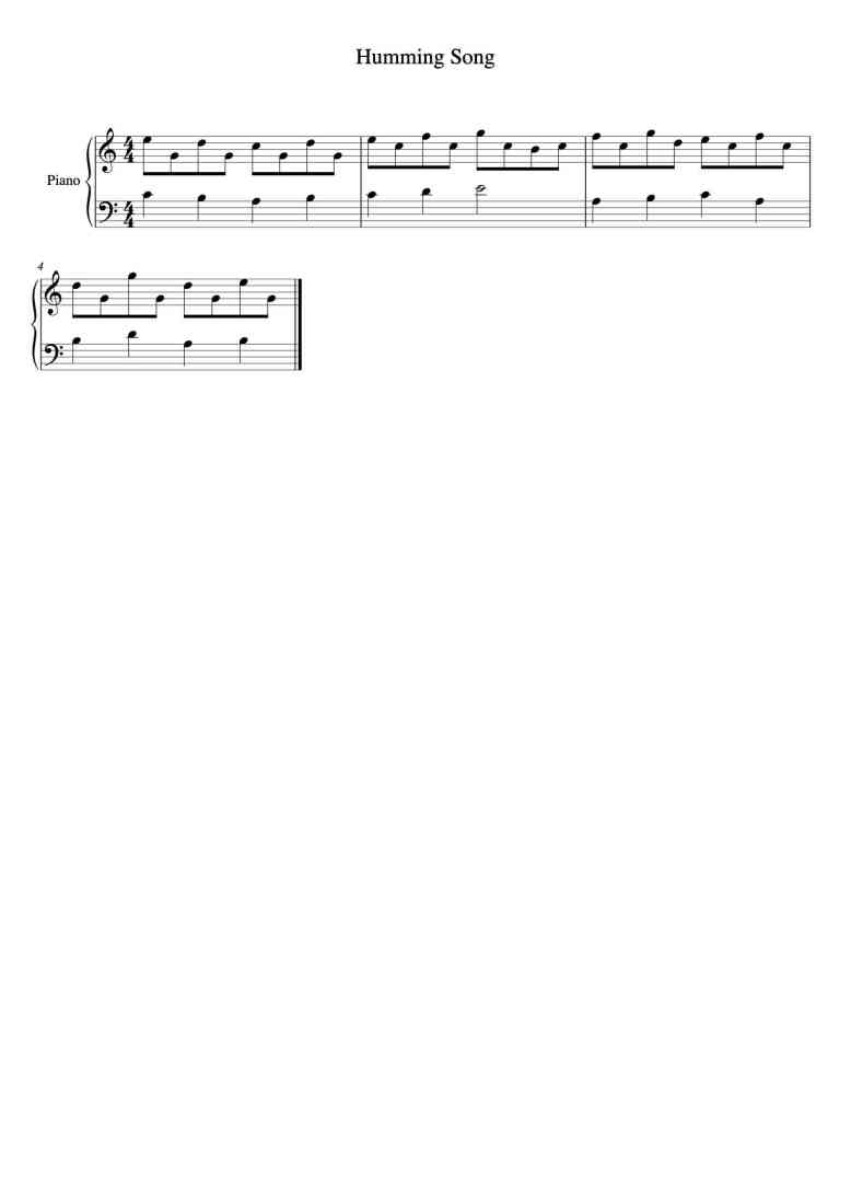 'Humming Song' - Piano Sheet Music By Schumann | TOPiano
