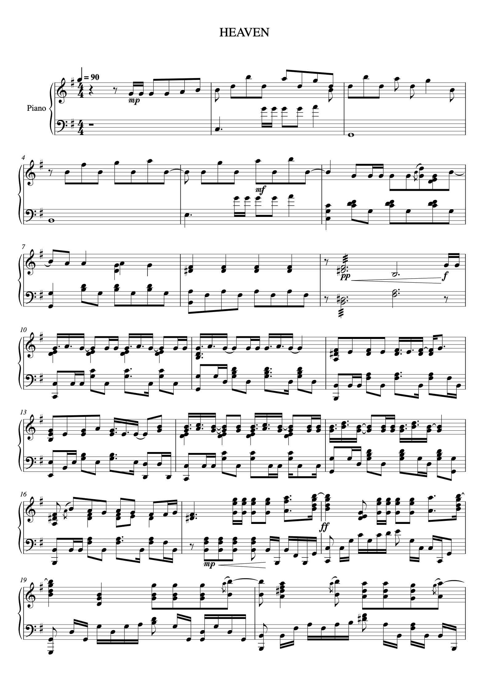 Ailee《HEAVEN》Cuppix编配-超高还原独奏版钢琴谱 - 이기/서용배 - free piano sheet music ...