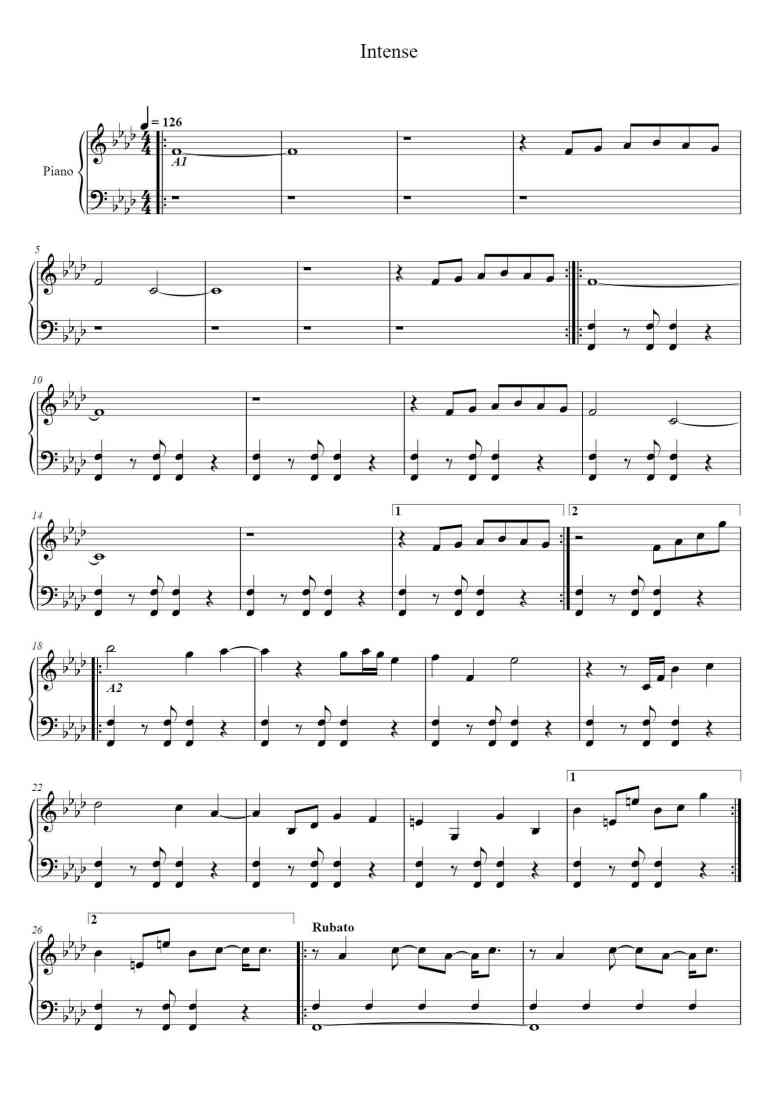 'Intense - Armin Van Buuren /Miri Ben-Ari' - Piano Sheet Music By Armin ...