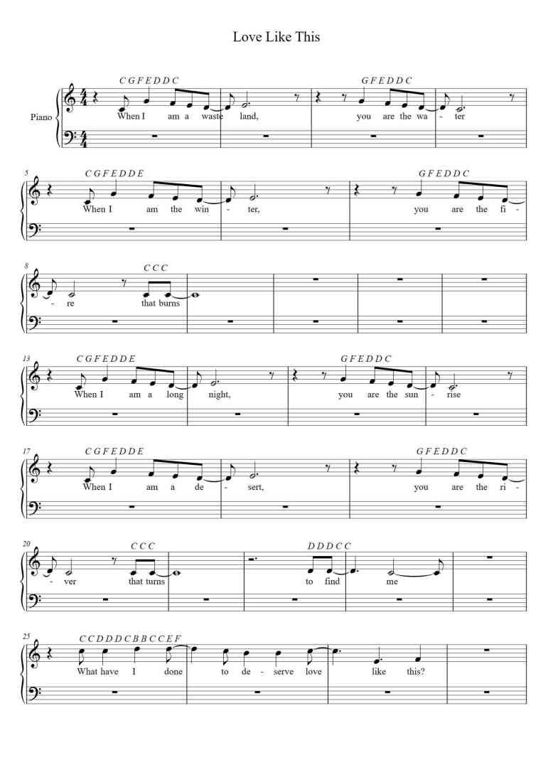 'Love Like This' - Piano Sheet Music By Lauren Daigle (arr. Hayley S ...