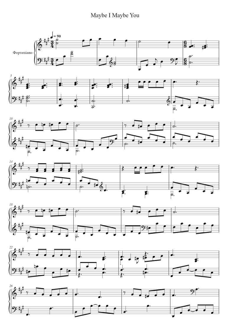 'Maybe I Maybe You' - Piano Sheet Music By Scorpions | TOPiano
