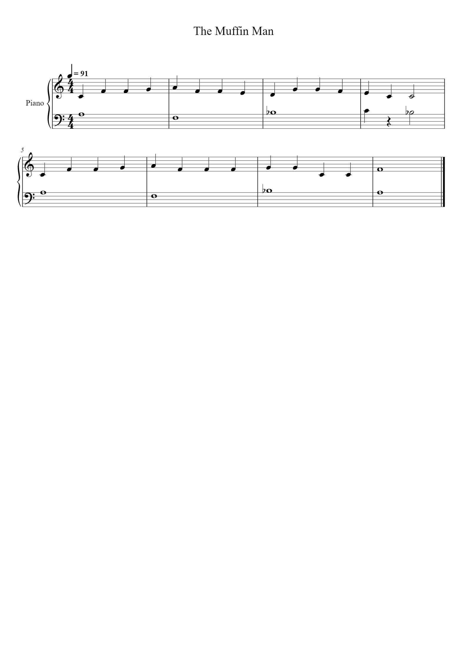 Learning Traditional's "The Muffin Man" Piano Lessons | TOPiano