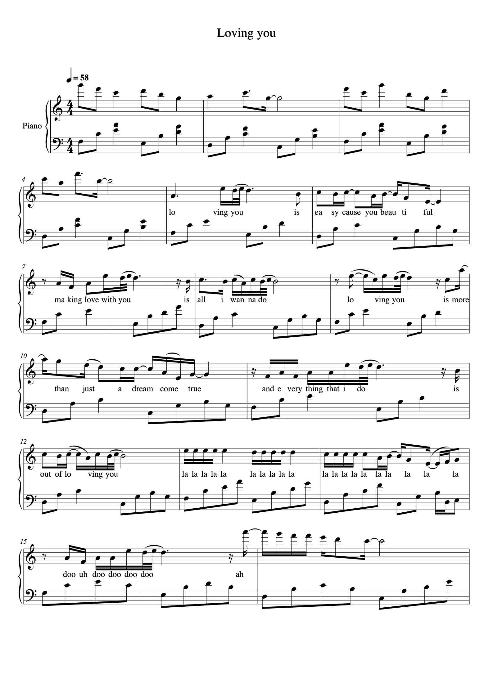 '好听易弹【Loving you】Minnie Riperton' - Piano Sheet Music By Riperton ...