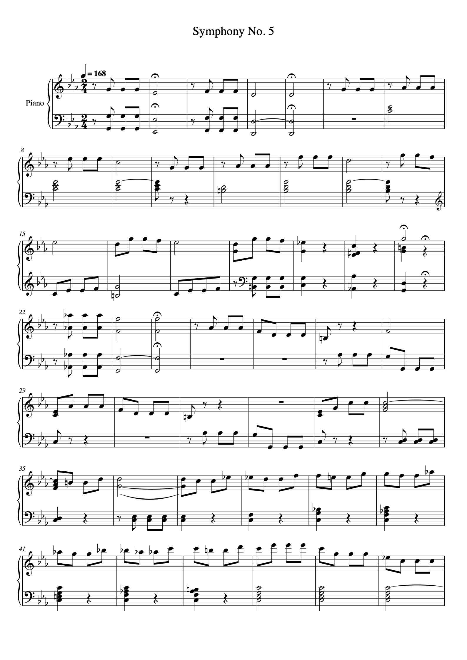 Learning Ludwig van Beethoven's "Symphony No. 5 in Cm, Op. 67 – Theme ...