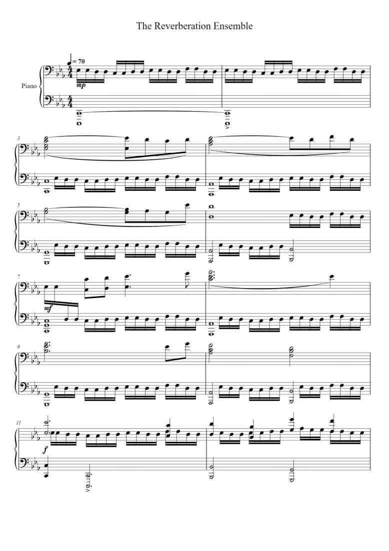 'The Reverberation Ensemble' - Piano Sheet Music By xxx | TOPiano