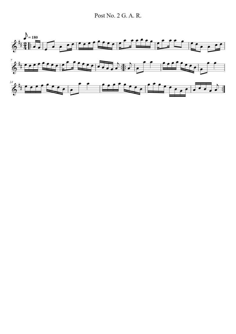 'Post No. 2 G. A. R.' - Piano Sheet Music By Donated by John Benjamin ...