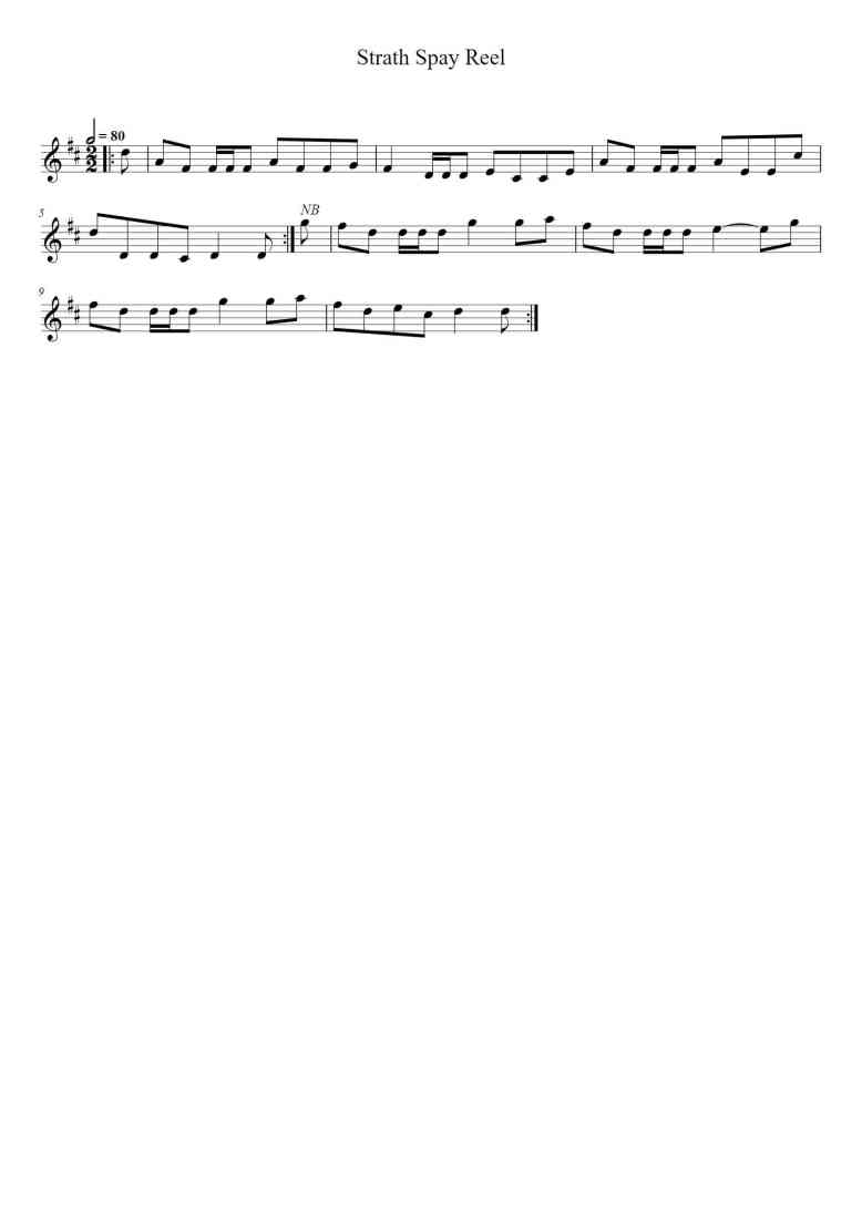 Strath Spay Reel钢琴谱 - - free piano sheet music - PiaNoproblem