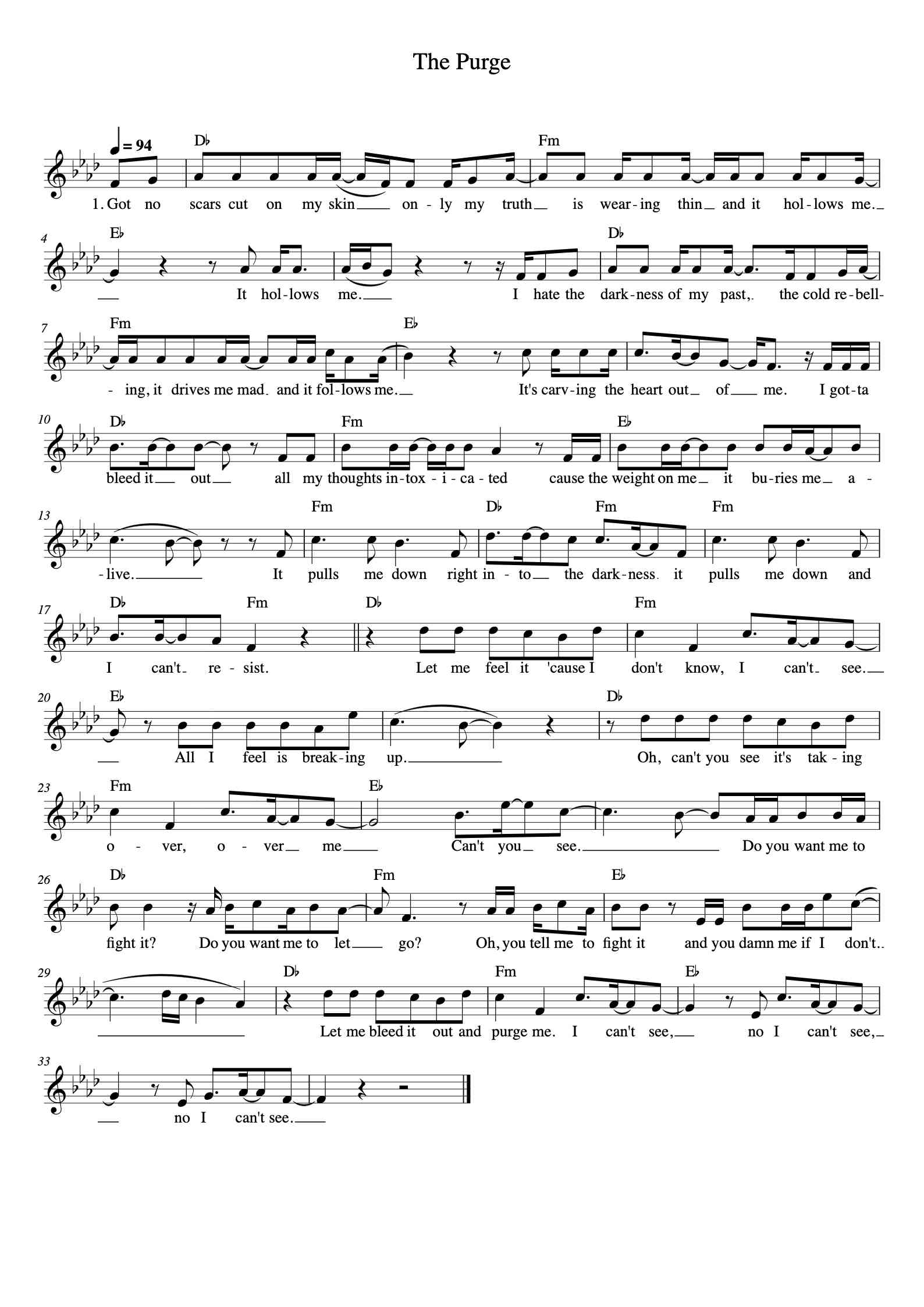 'The Purge' - Piano Sheet Music By xxx | TOPiano