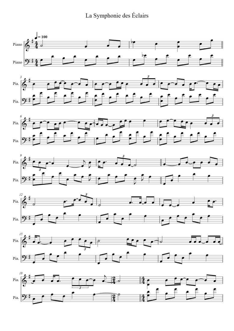 'La Symphonie des Éclairs' - Piano Sheet Music By xxx | TOPiano