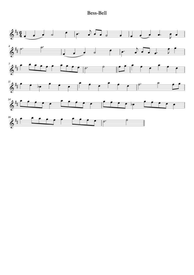 'Bess-Bell' - Piano Sheet Music By xxx | TOPiano