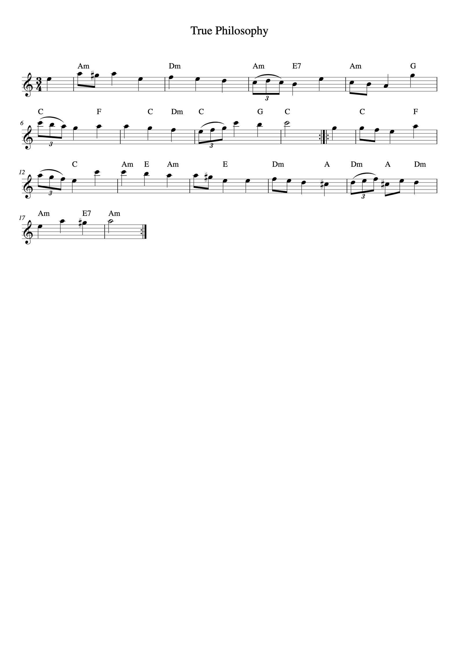 'True Philosophy' - Piano Sheet Music By 1700's | TOPiano