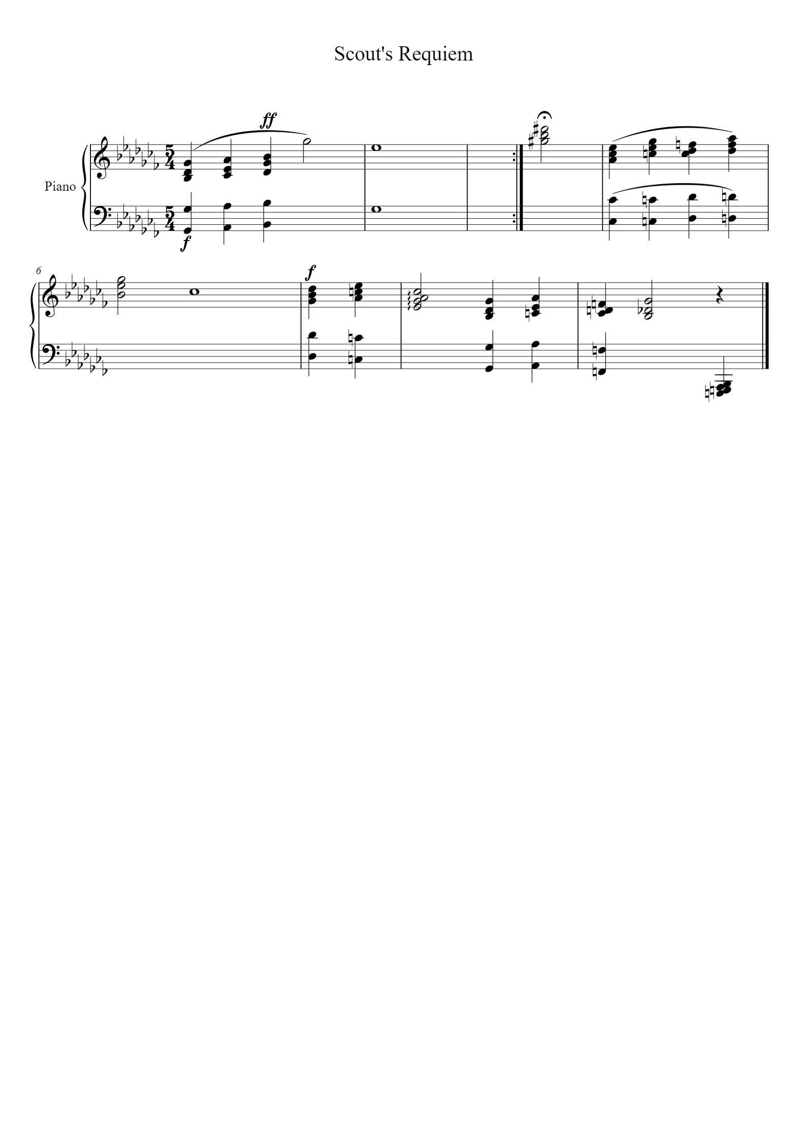 'Scout's Requiem' - Piano Sheet Music By xxx | TOPiano