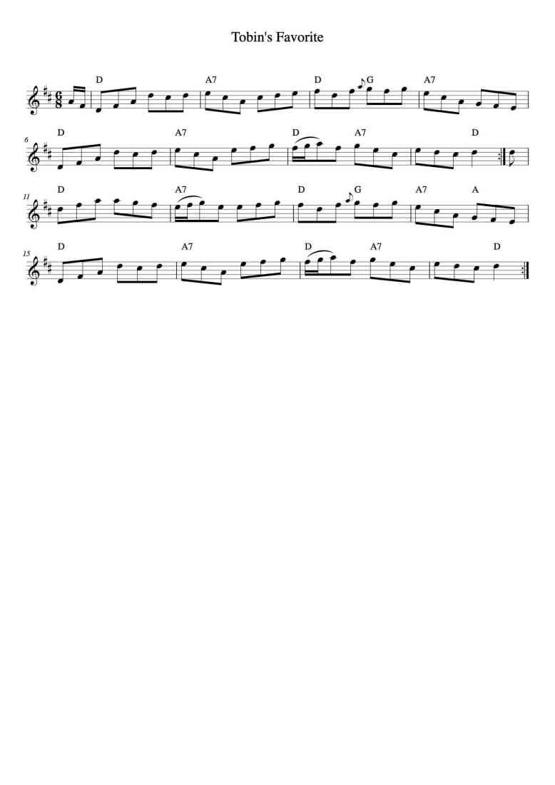 'Tobin's Favorite' - Piano Sheet Music By Tobin. | TOPiano