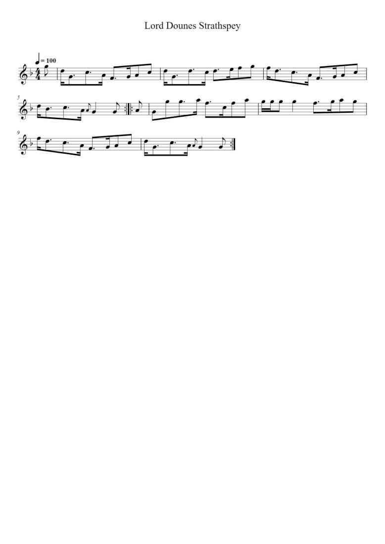 'Lord Dounes Strathspey' - Piano Sheet Music By xxx | TOPiano