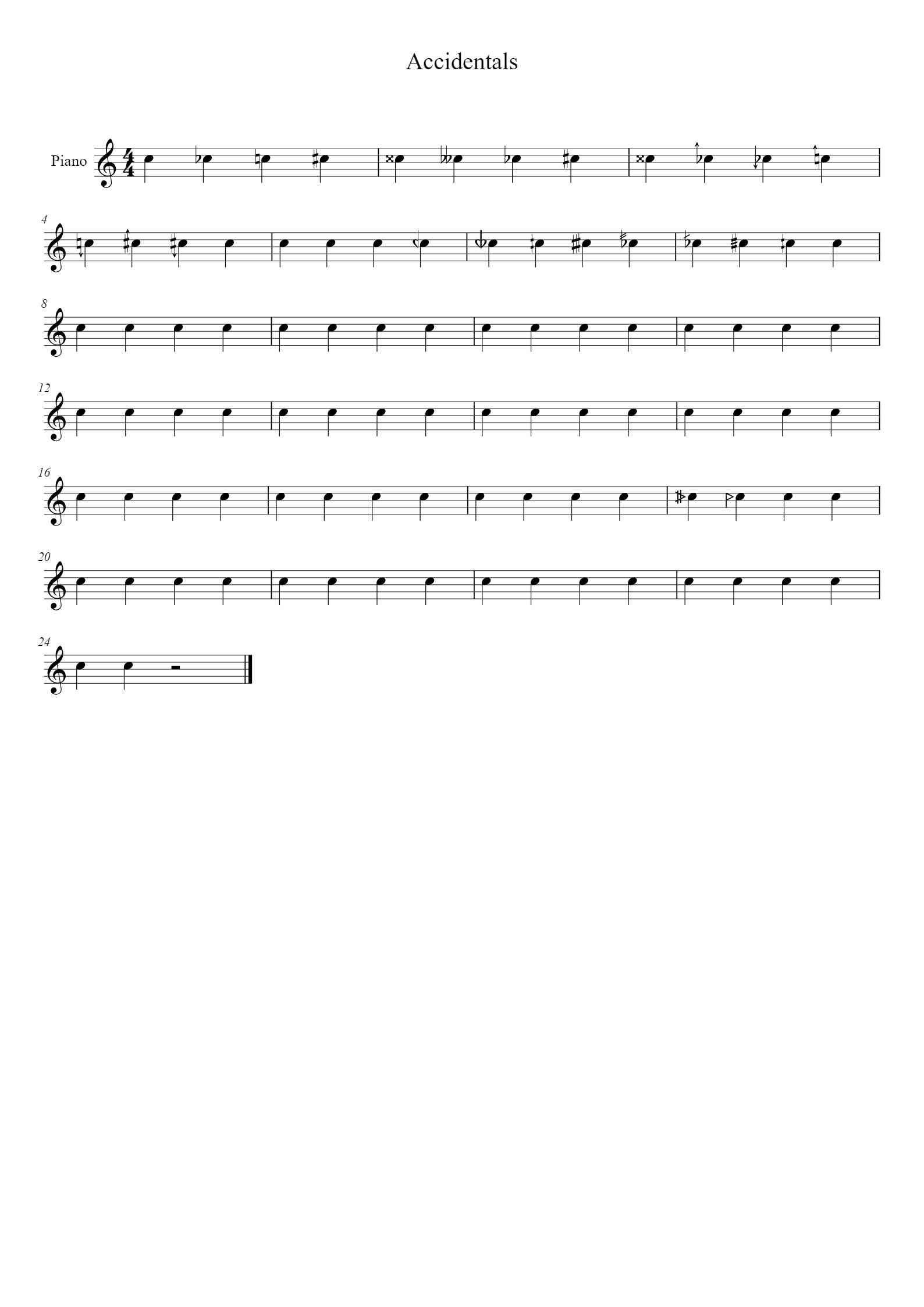 'Accidentals' - Piano Sheet Music By MU | TOPiano