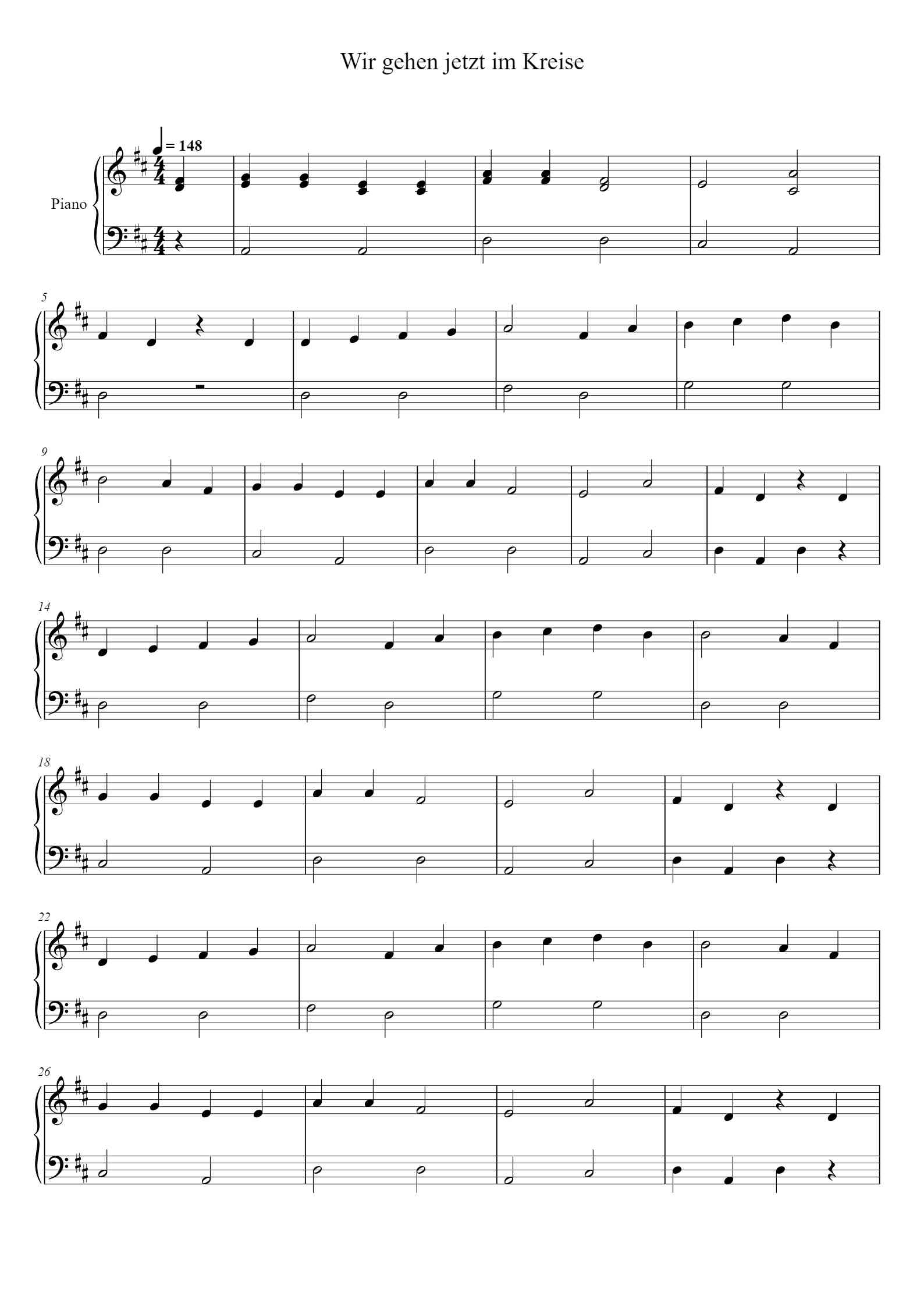 Learning Detlev Jöcker's "Wir gehen jetzt im Kreise" Piano Lessons ...