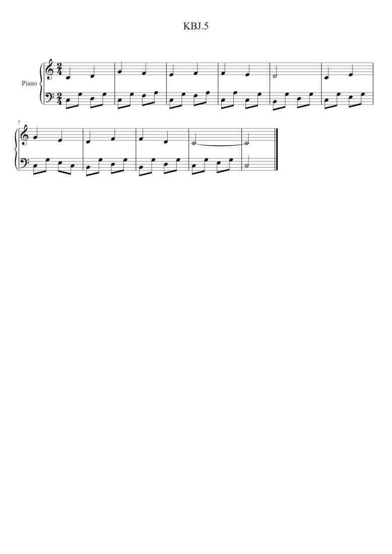 'KBJ.5' - Piano Sheet Music By 김범준 | TOPiano