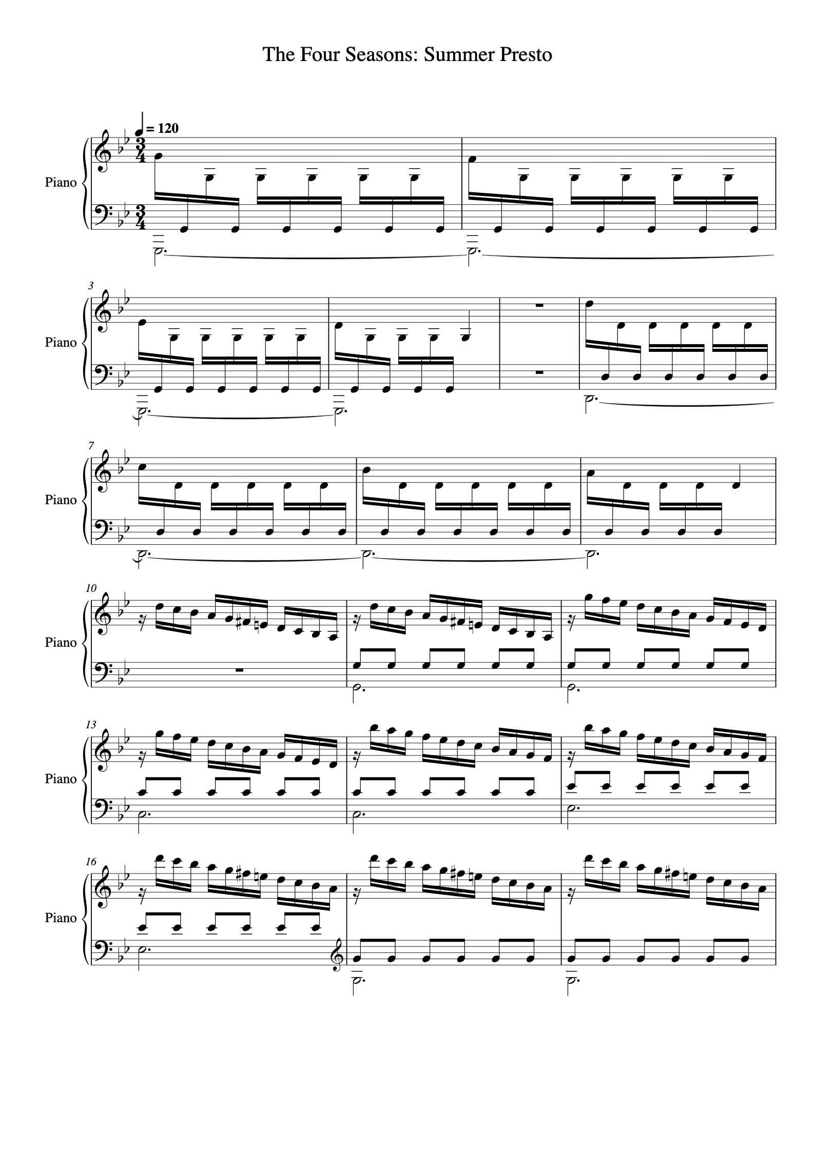 Learning Antonio Vivaldi's "Summer Presto – The Four Seasons" Piano ...