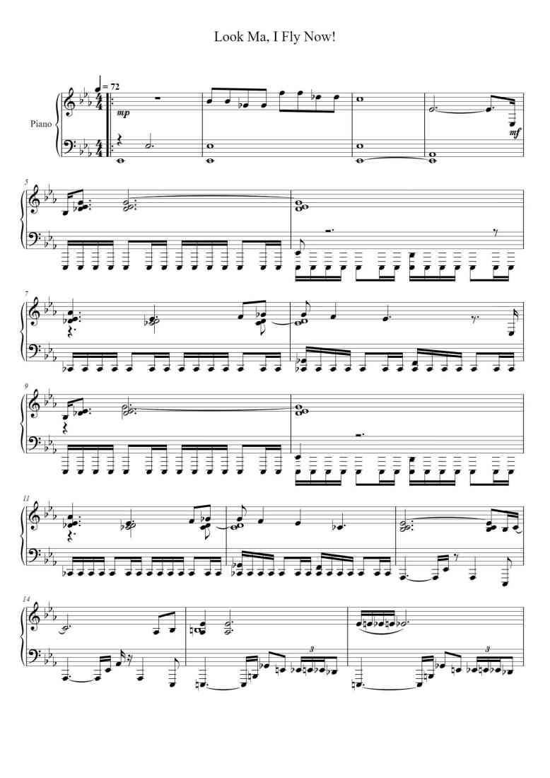 'Look Ma, I Fly Now!' - Piano Sheet Music By Chuck Salamone | TOPiano
