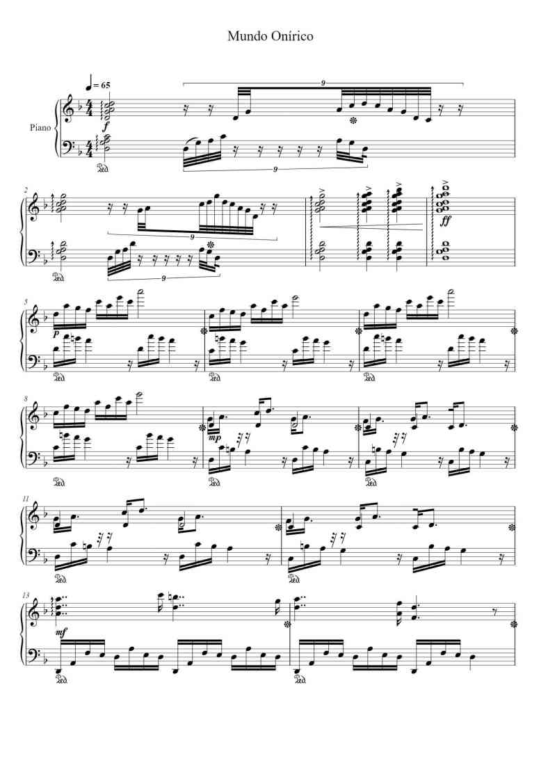 'Mundo Onírico' - Piano Sheet Music By Jonatan García Alvarez | TOPiano