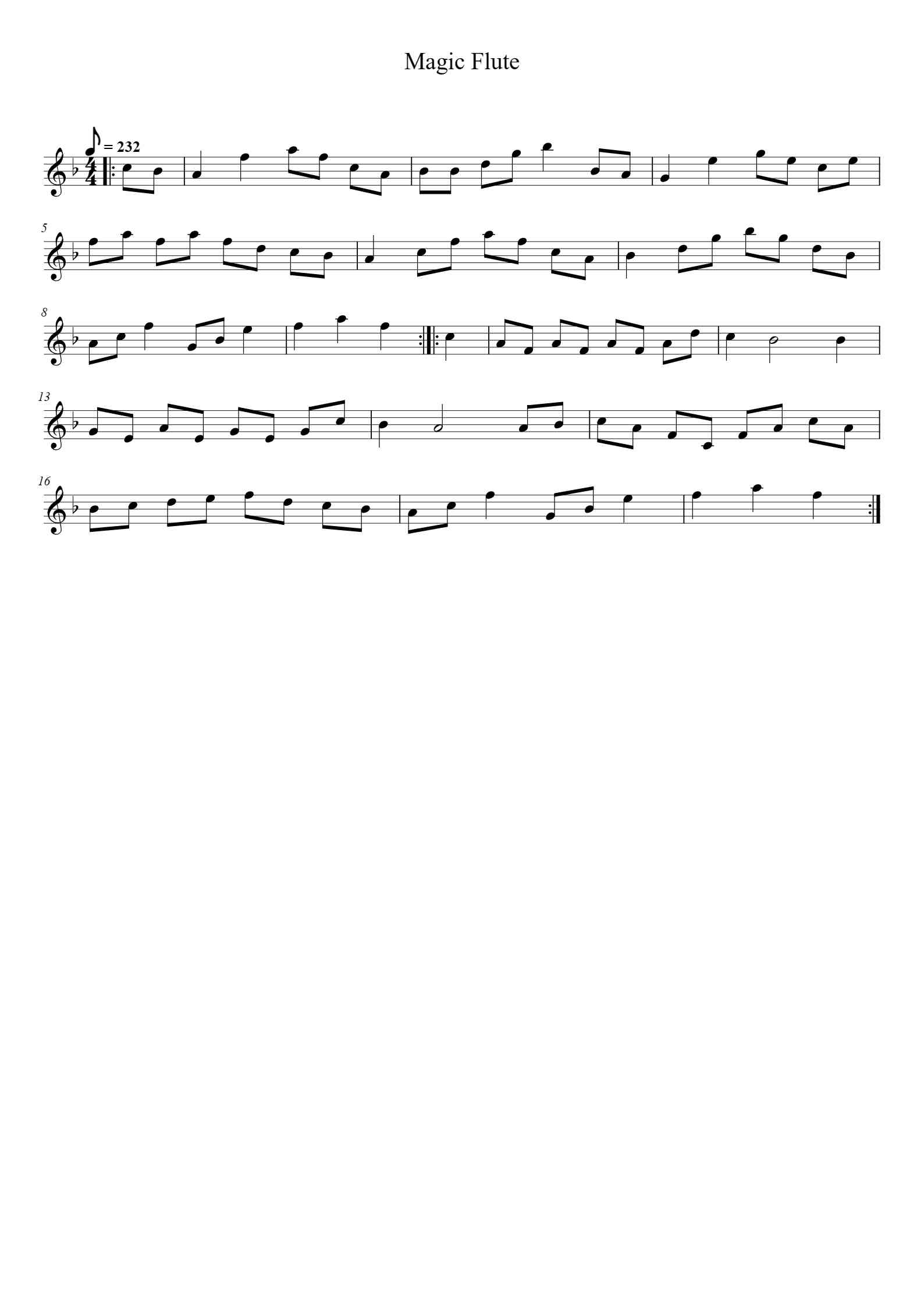 'Magic Flute' - Piano Sheet Music By xxx | TOPiano