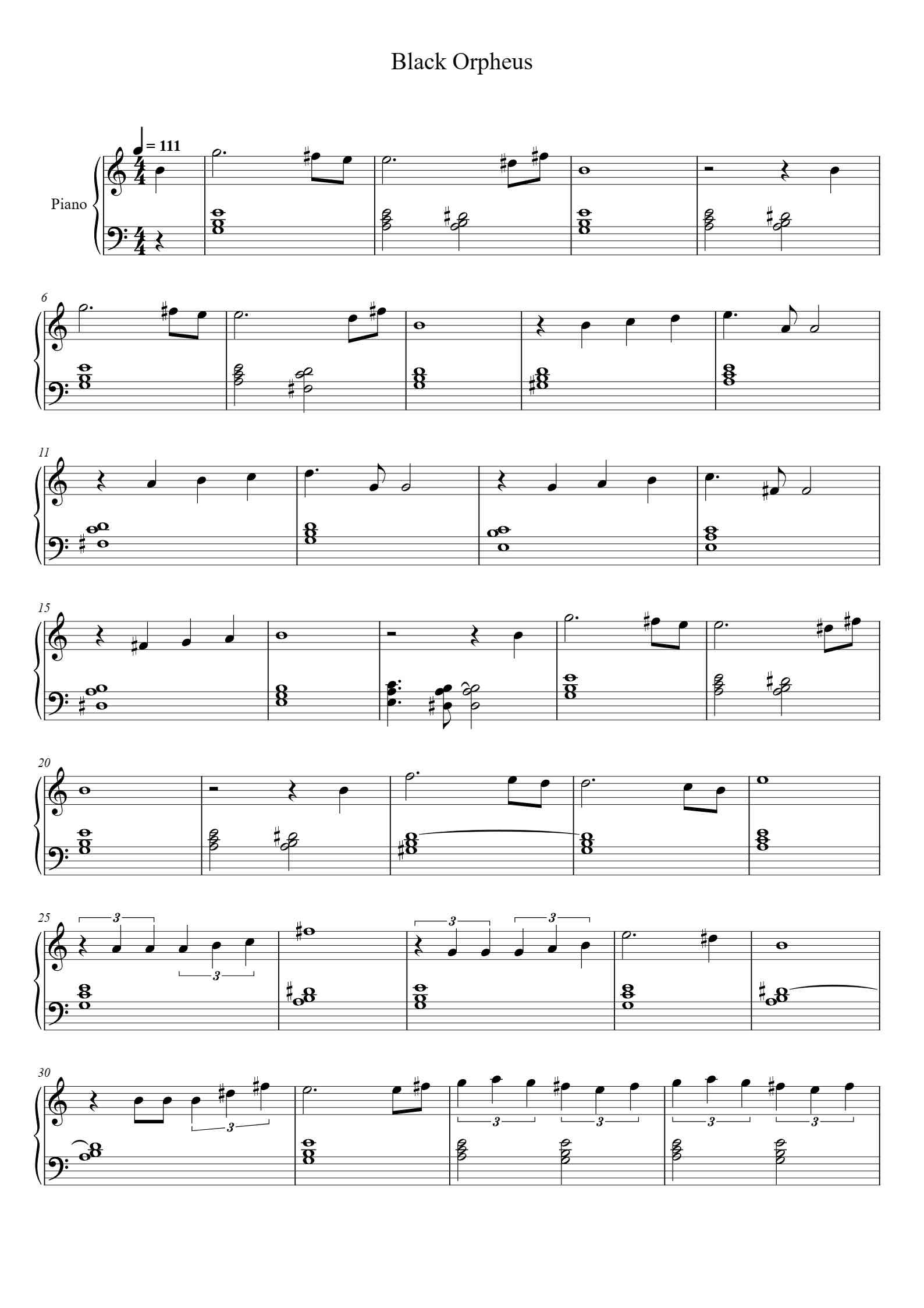 Learning Luis Bonfa's "Black Orpheus" Piano Lessons | TOPiano