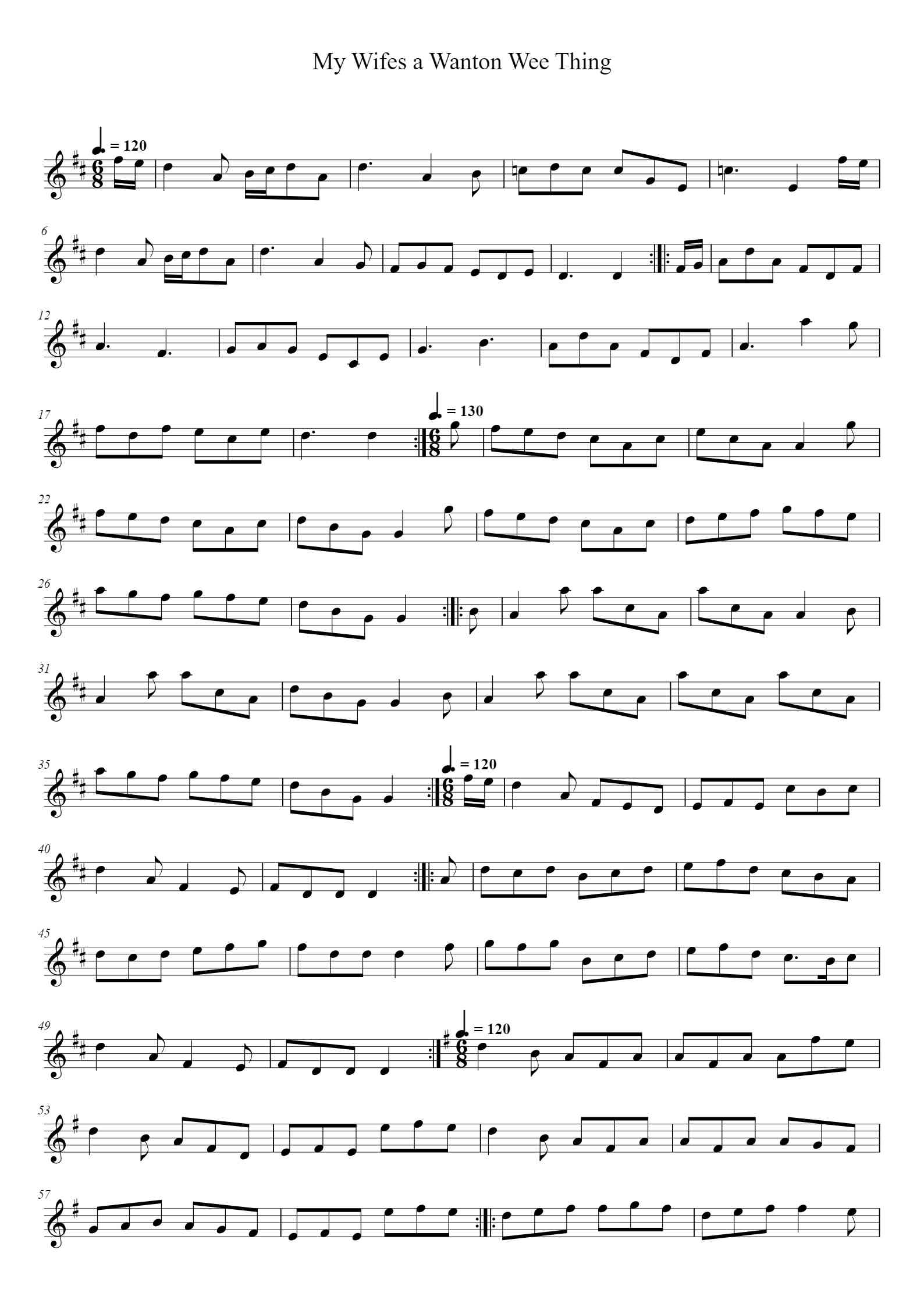 'My Wifes a Wanton Wee Thing' - Piano Sheet Music By xxx | TOPiano