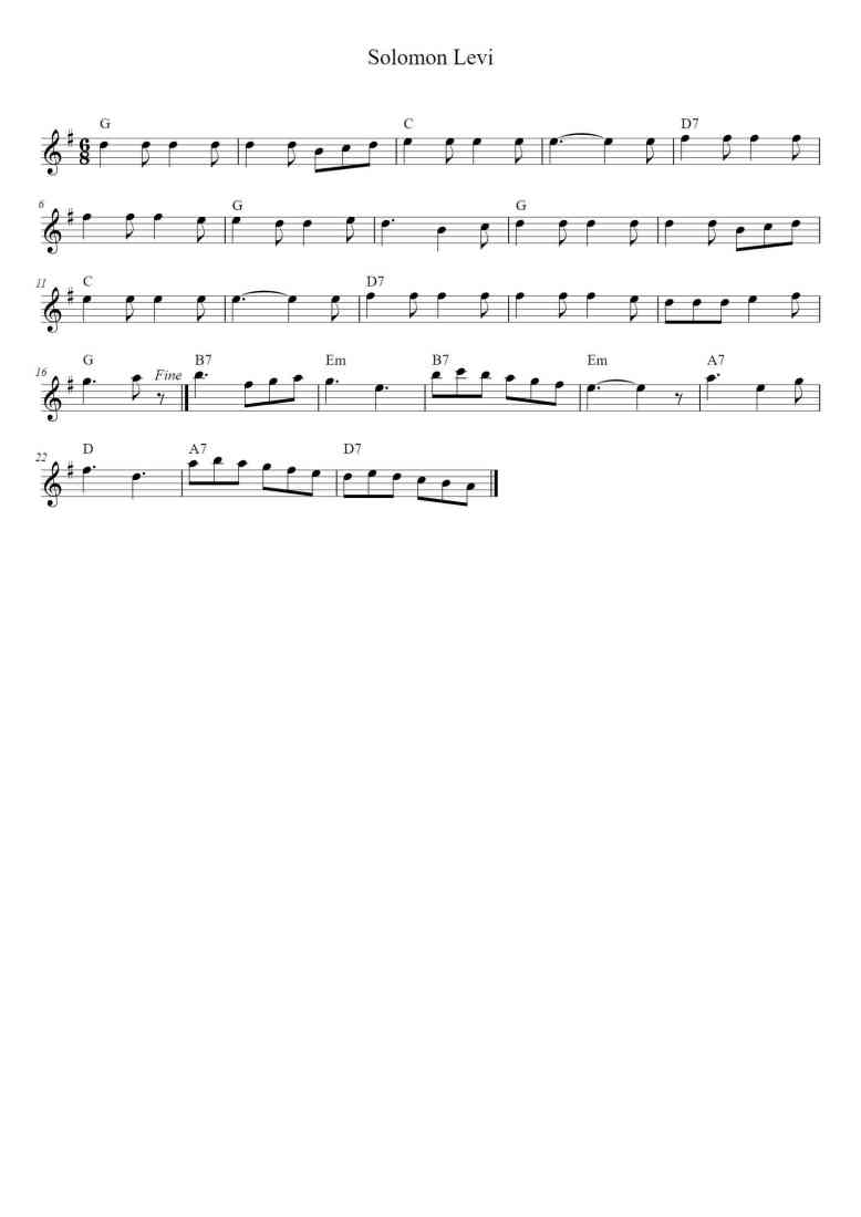 'Solomon Levi' - Piano Sheet Music By xxx | TOPiano