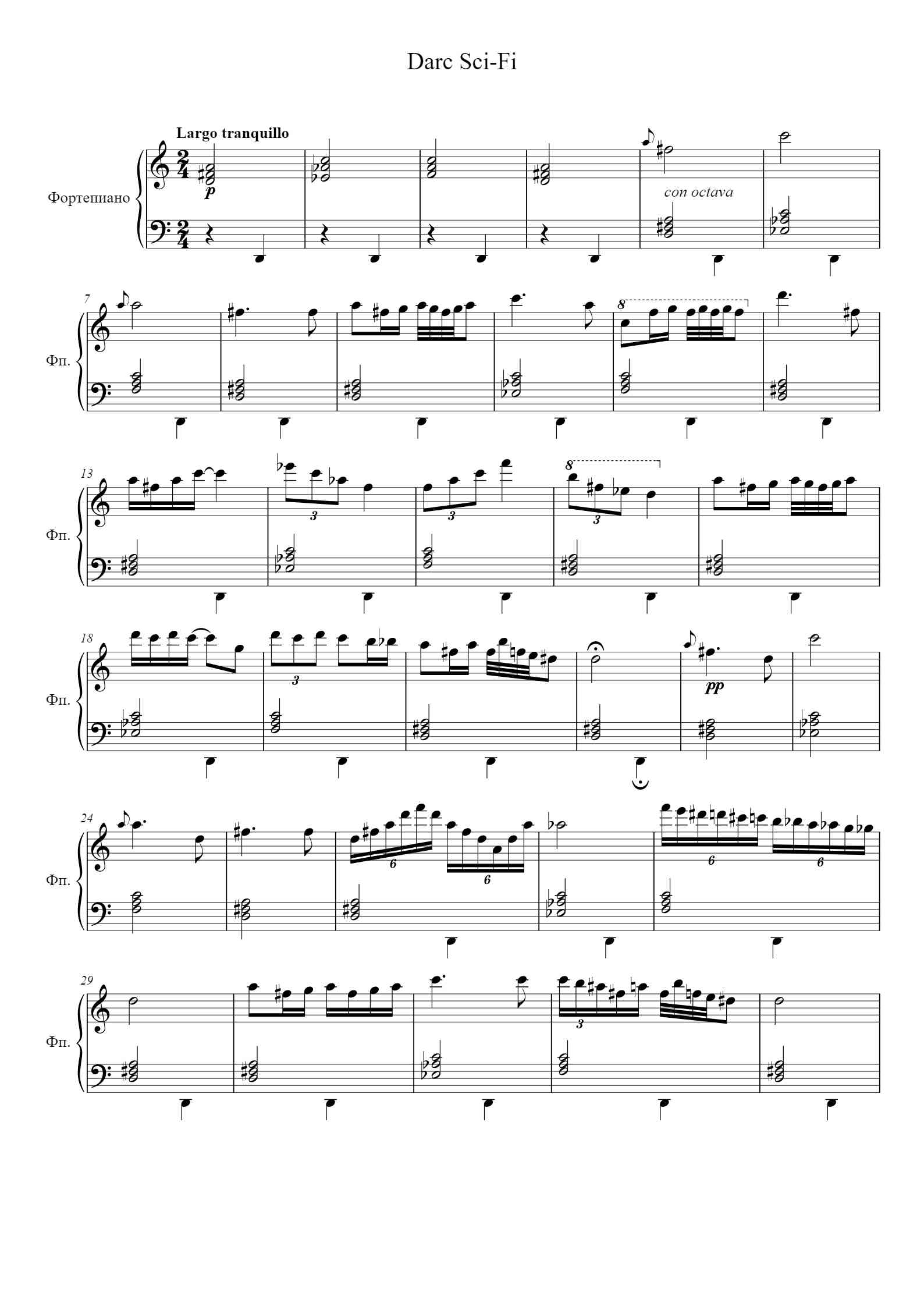 'Darc Sci-Fi' - Piano Sheet Music By Synergy Musicum | TOPiano