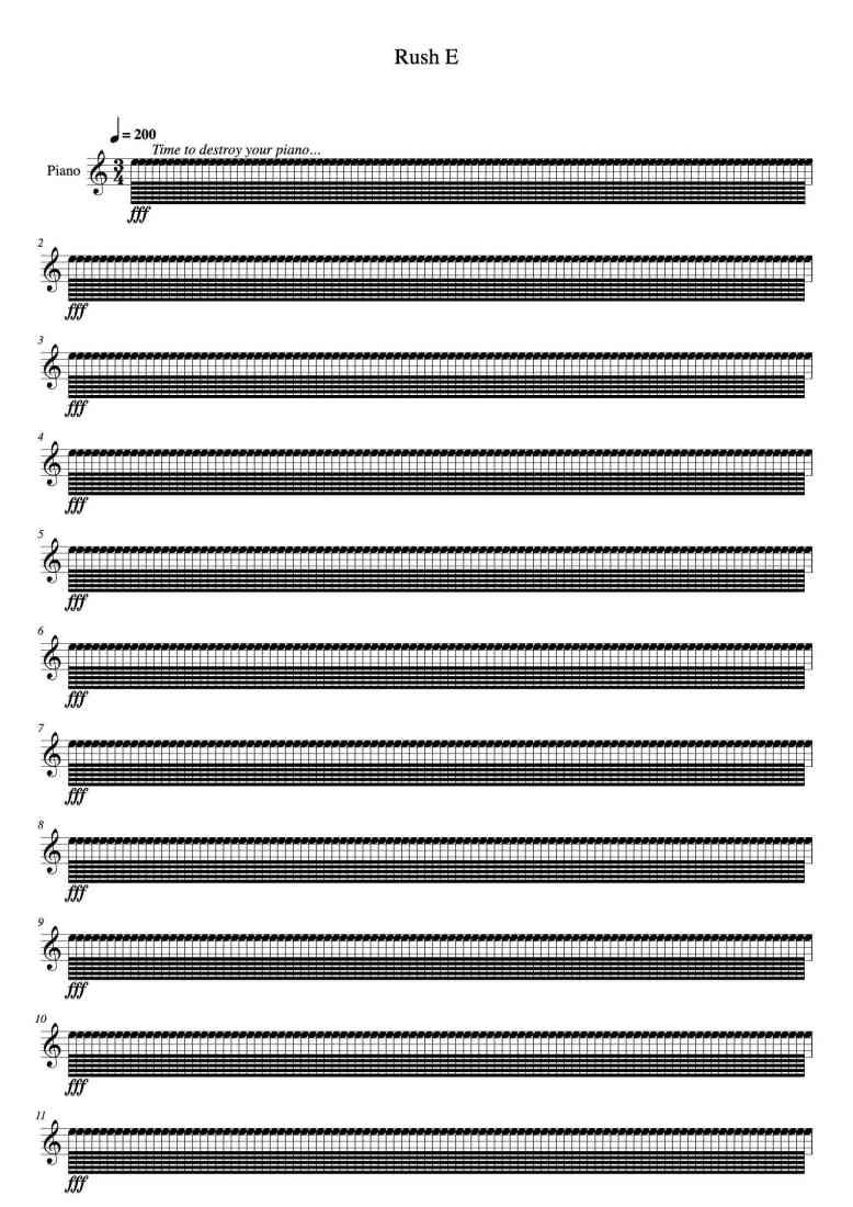 'Rush E' - Piano Sheet Music By William Gosier | TOPiano