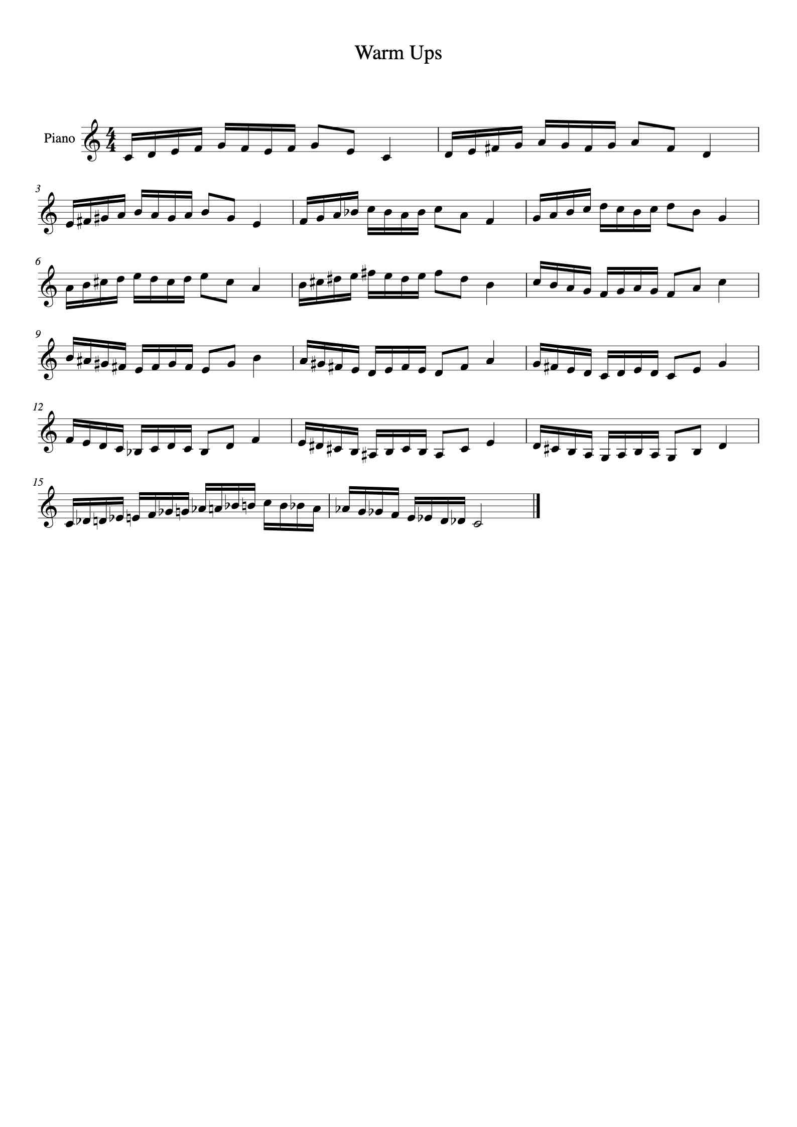 'Warm Ups' - Piano Sheet Music By Kelsey B | TOPiano
