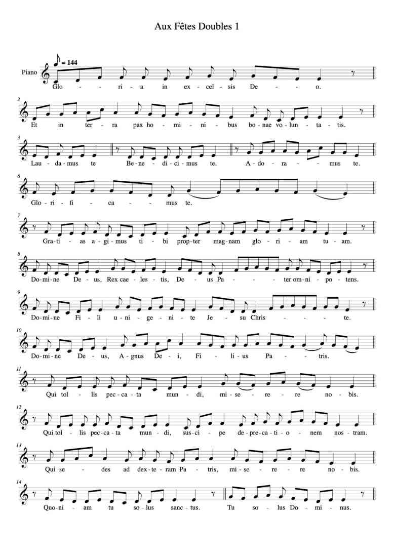 'Aux Fêtes Doubles 1' - Piano Sheet Music By xxx | TOPiano