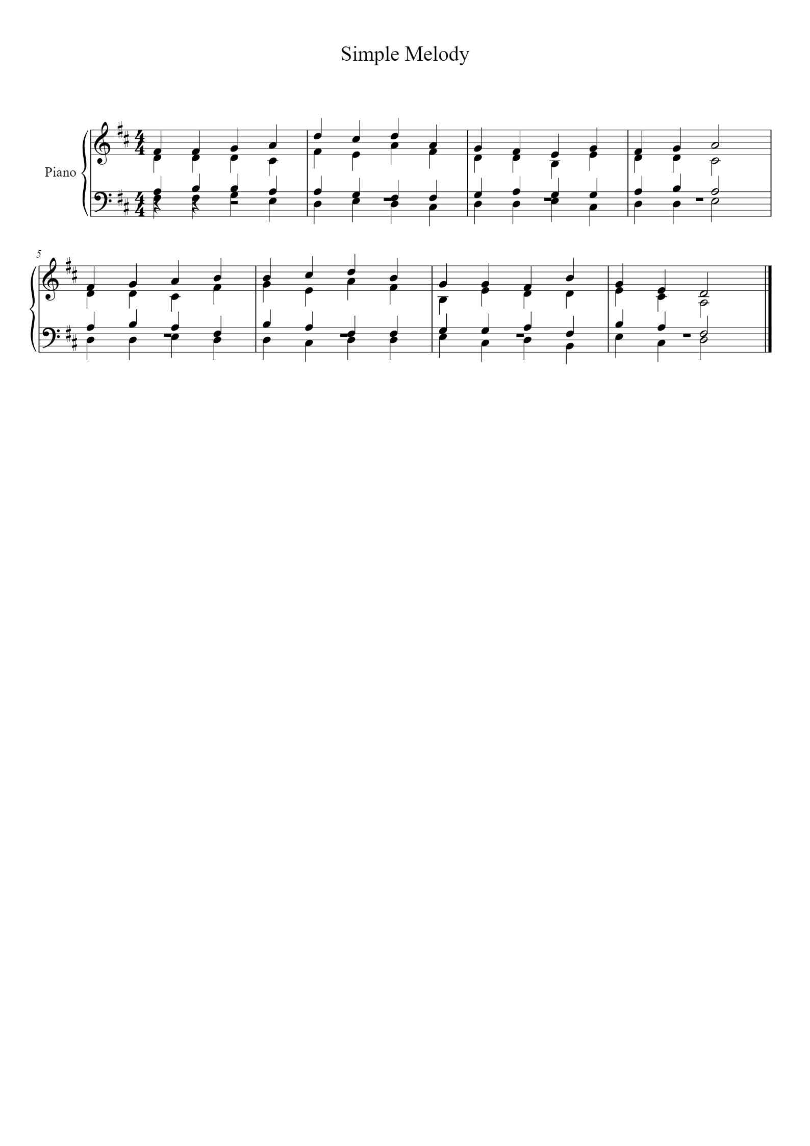 'Simple Melody' - Piano Sheet Music By Emma Stivers | TOPiano