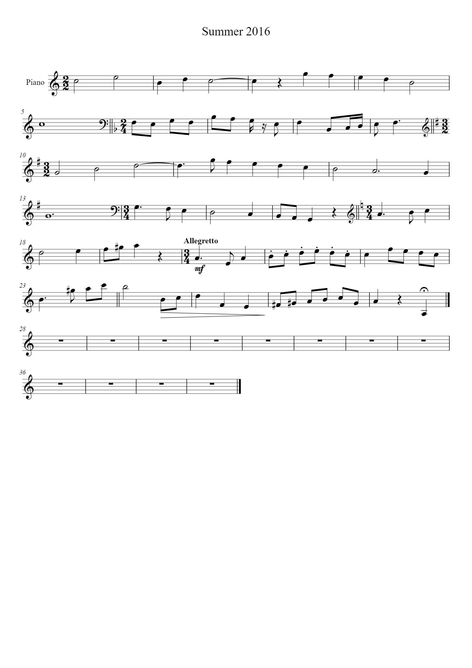 'The Four Seasons - Summer in G Minor, RV. 315' - Piano Sheet Music By ...