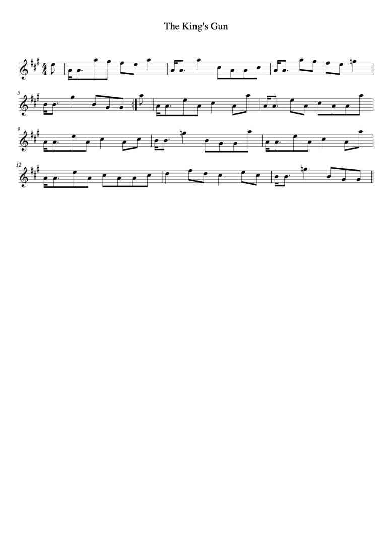 The King's Gun钢琴谱 - - free piano sheet music - PiaNoproblem