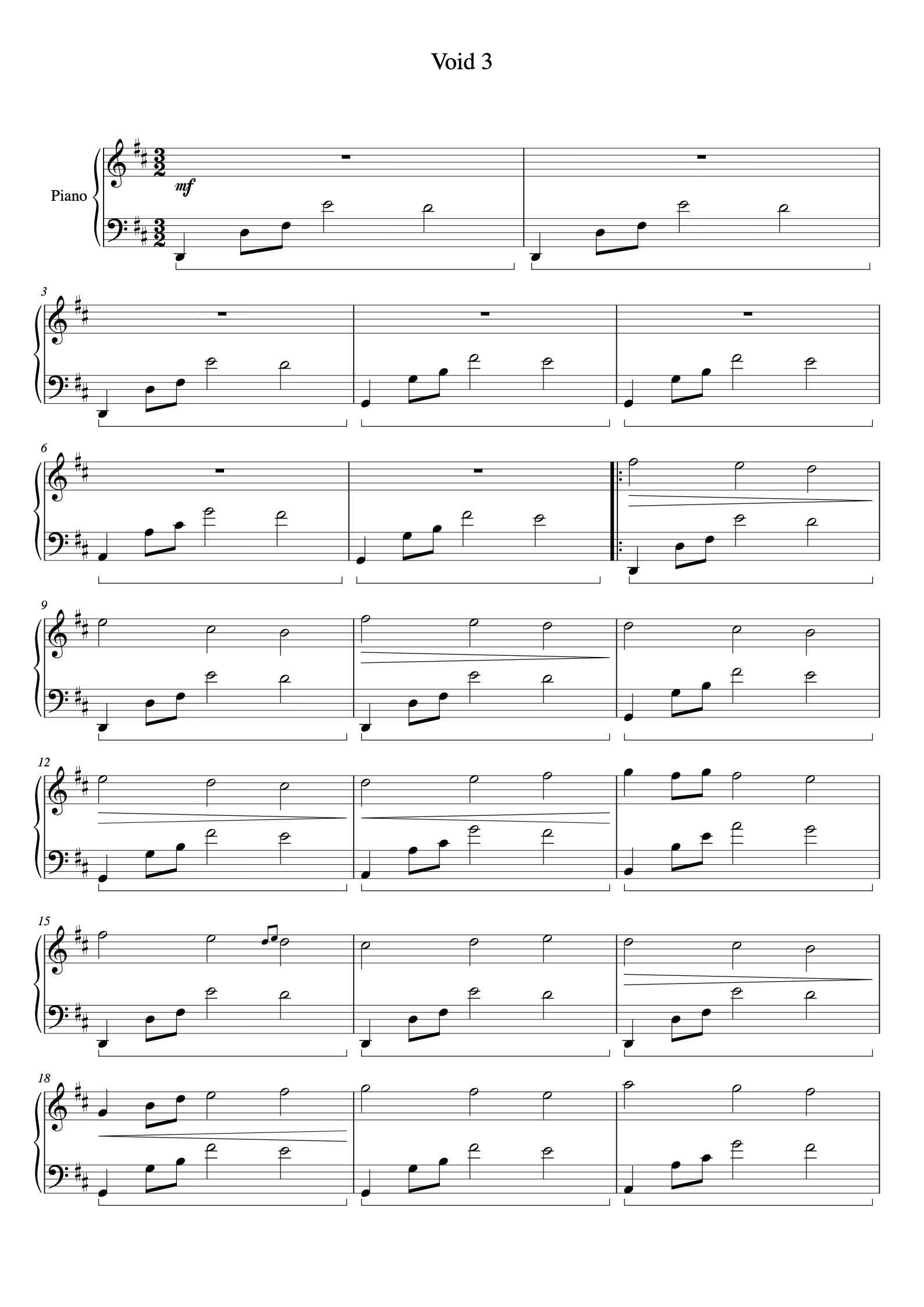 'Void 3' - Piano Sheet Music By xxx | TOPiano