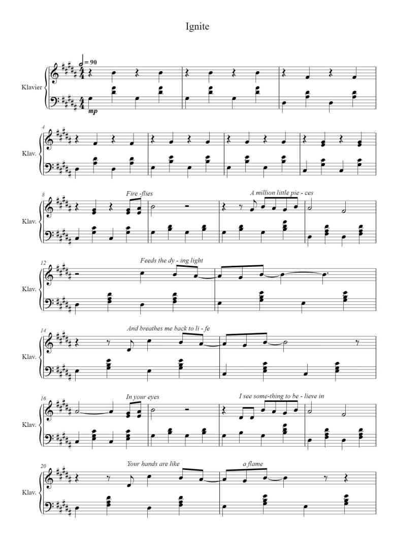 'Ignite' - Piano Sheet Music By Alan Walker & K-391 | TOPiano