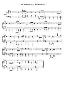'Lead Me Safely On by the Narrow Way' - Beginner Piano Sheet Music by ...