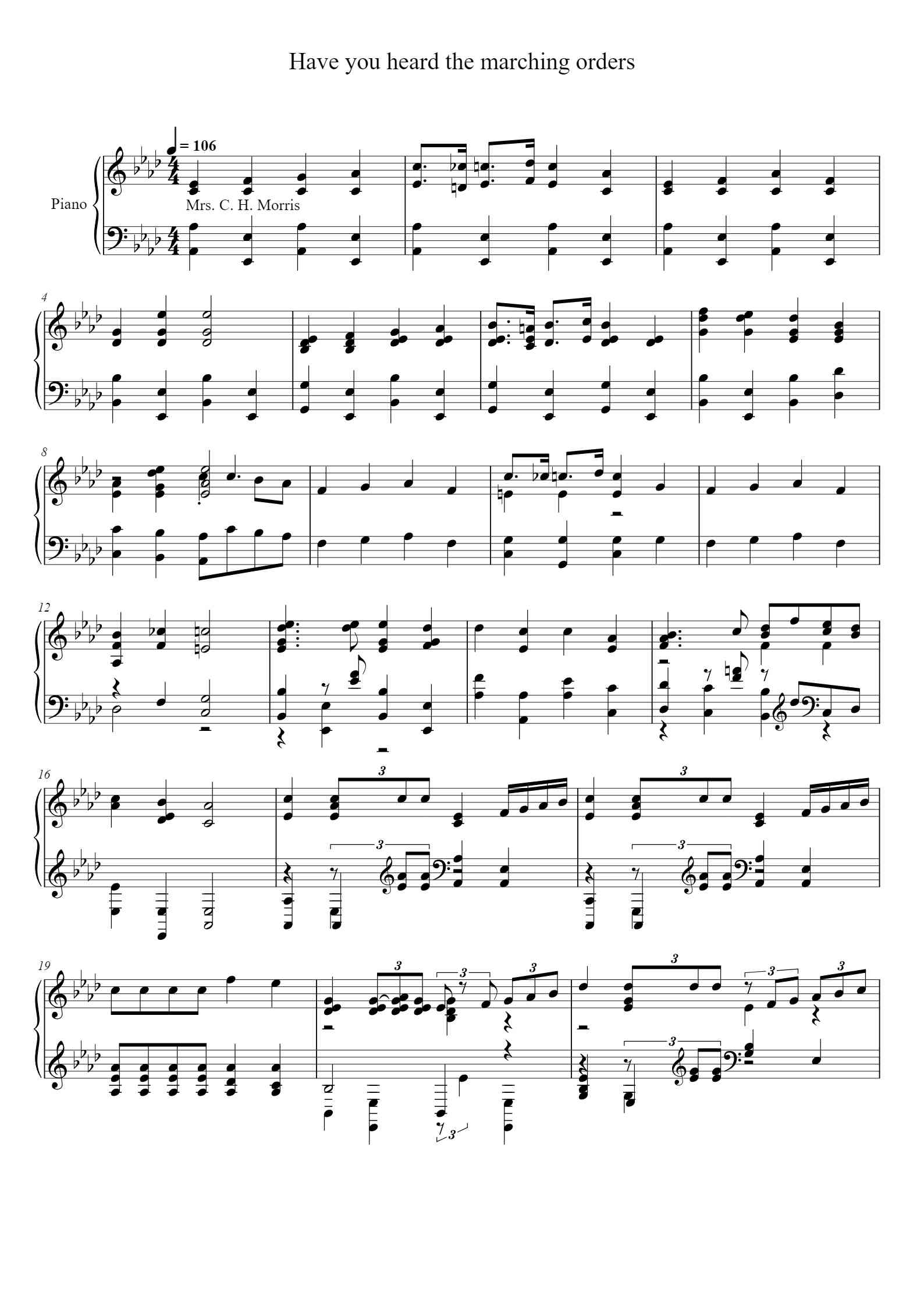 'The Marching Orders' - Piano Sheet Music By xxx | TOPiano
