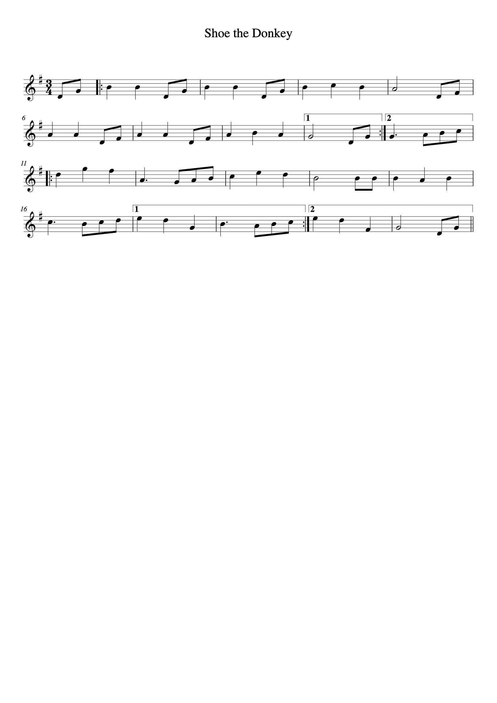 'Shoe the Donkey' - Piano Sheet Music By xxx | TOPiano
