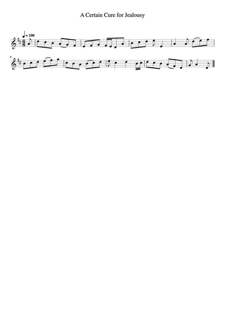 'A Certain Cure for Jealousy' - Piano Sheet Music By xxx | TOPiano