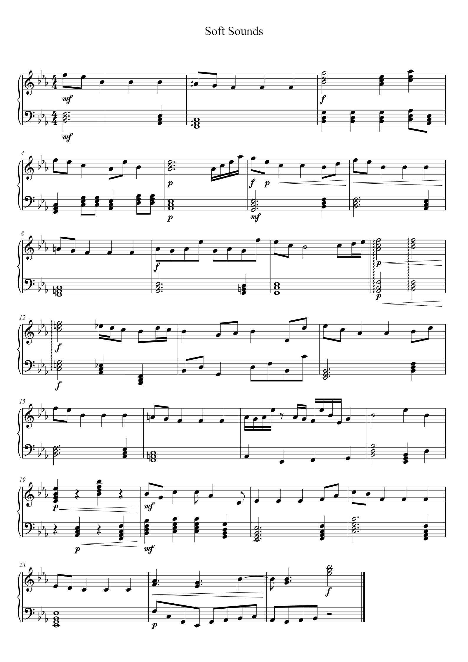 'Soft Sounds' - Piano Sheet Music By Written and Arr. Seth Page | TOPiano