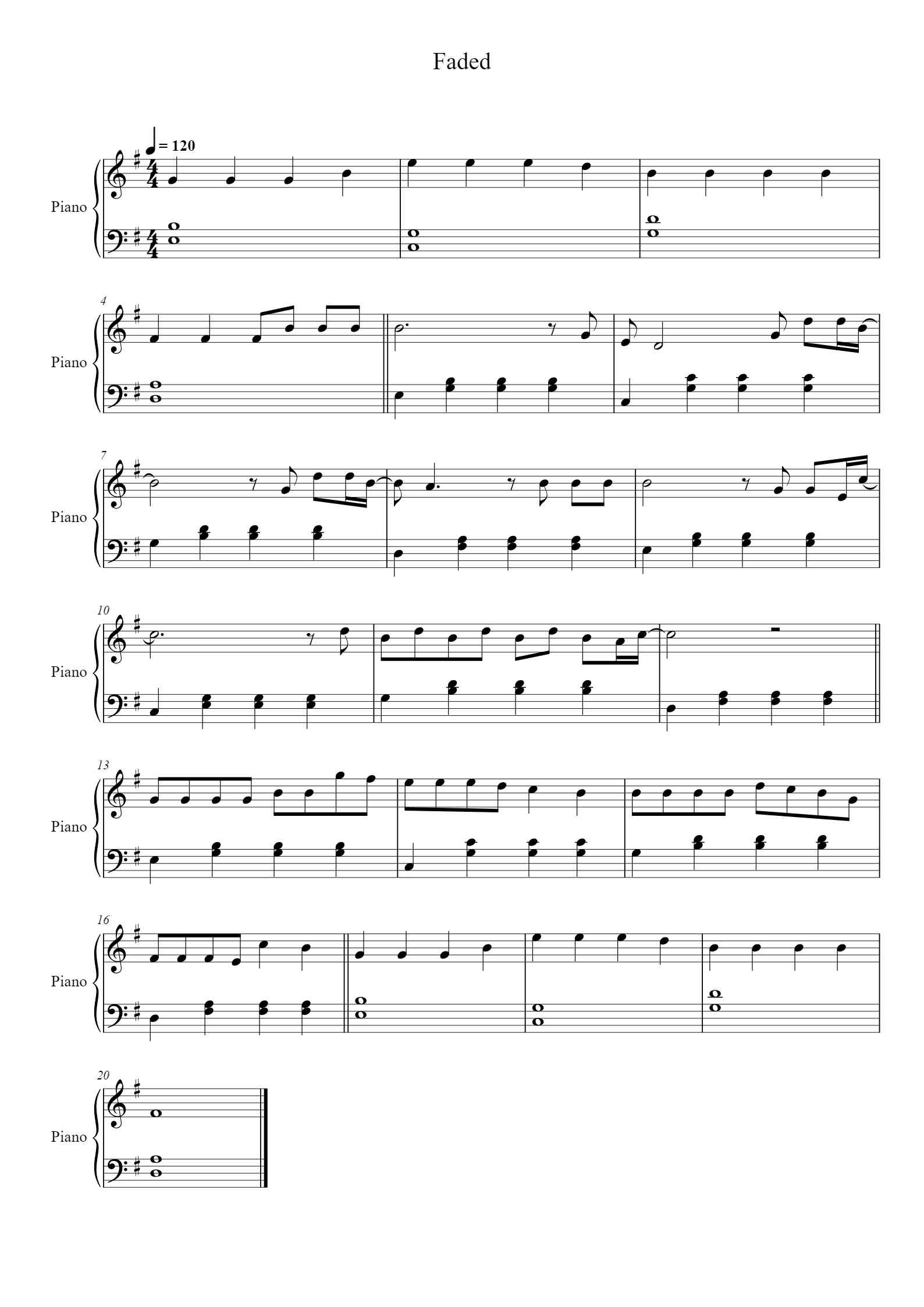 Learning Alan Walker's "Faded" Piano Lessons | TOPiano