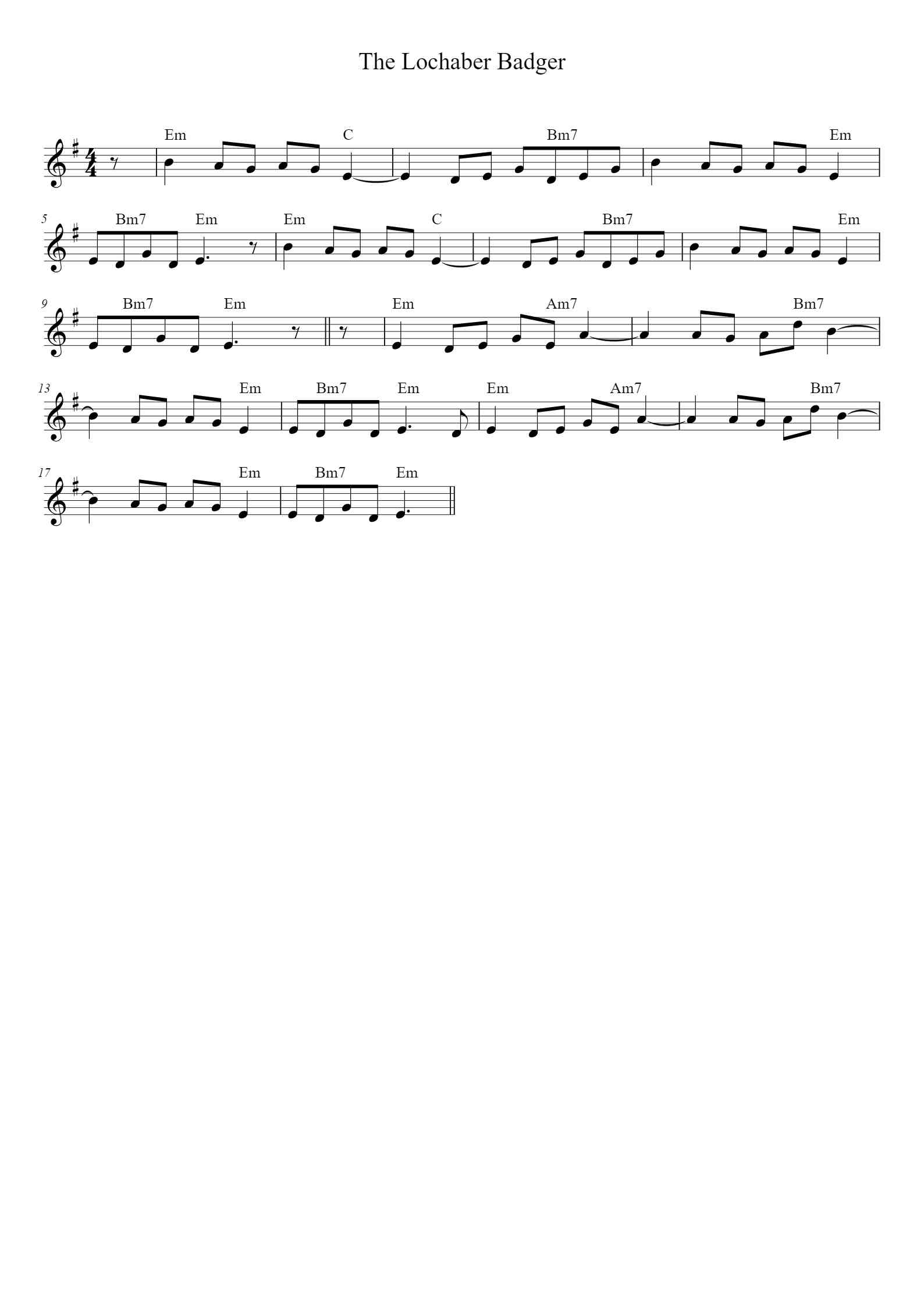 'The Lochaber Badger' - Piano Sheet Music By Fred Morrison | TOPiano